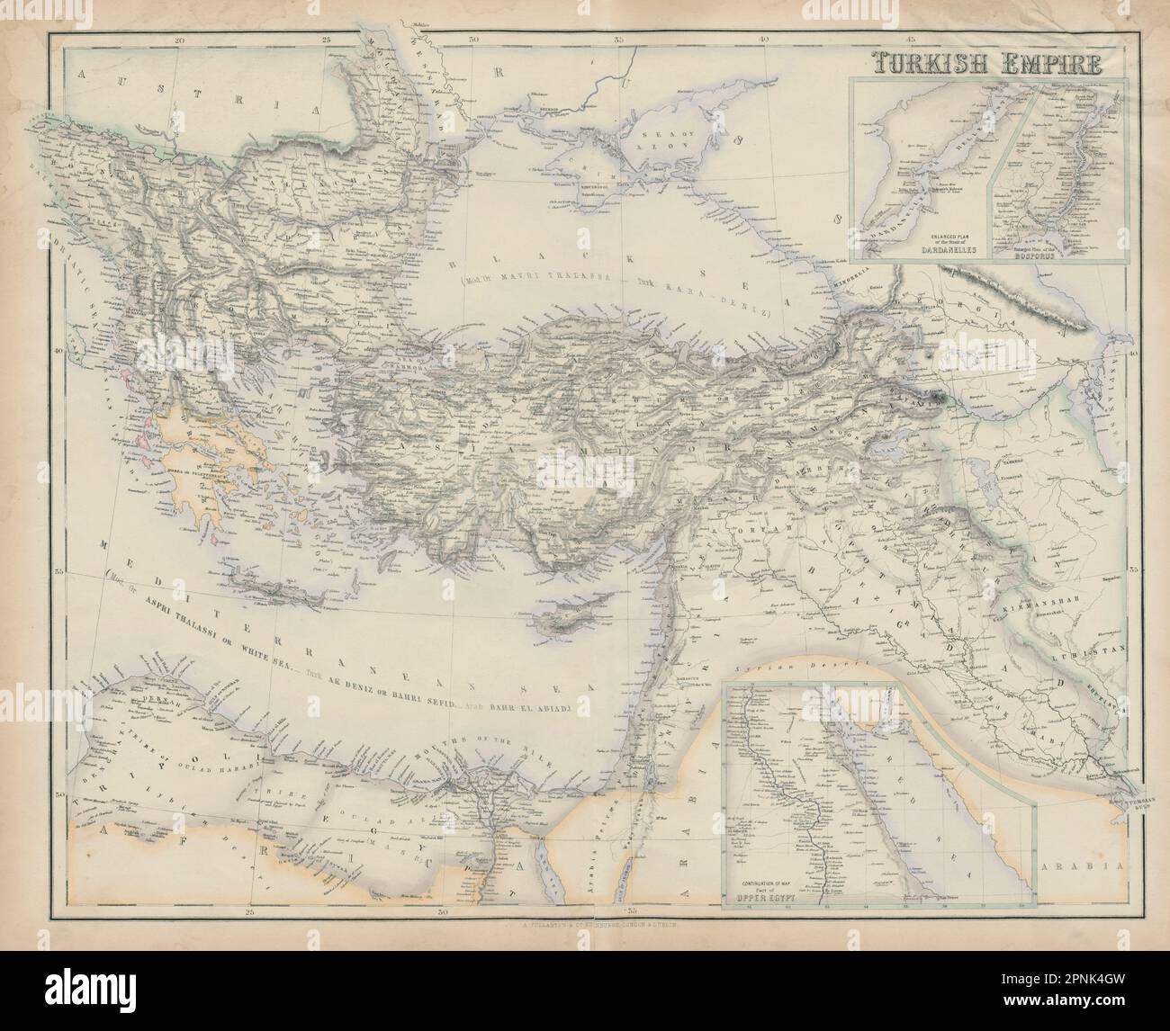 Dardanelles map hi-res stock photography and images - Alamy