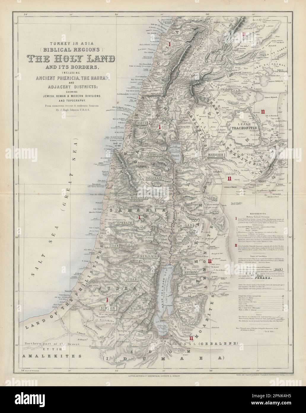 Turkey in Asia Biblical Regions. Holy Land Palestine Israel. SWANSTON ...