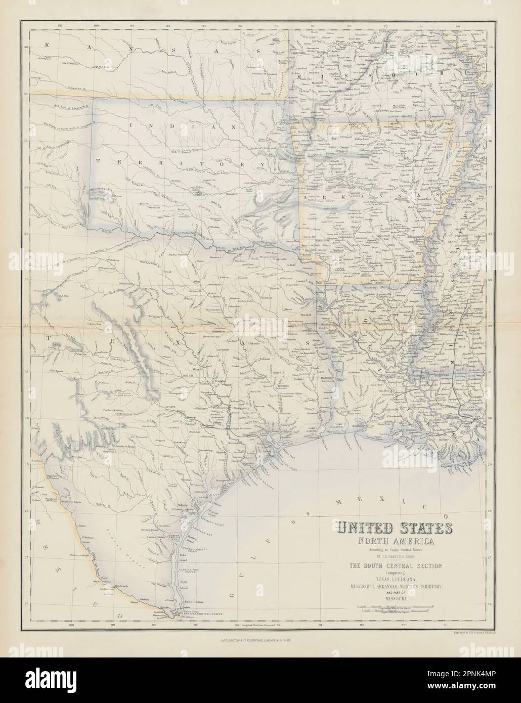 1860 louisiana map hi-res stock photography and images - Alamy