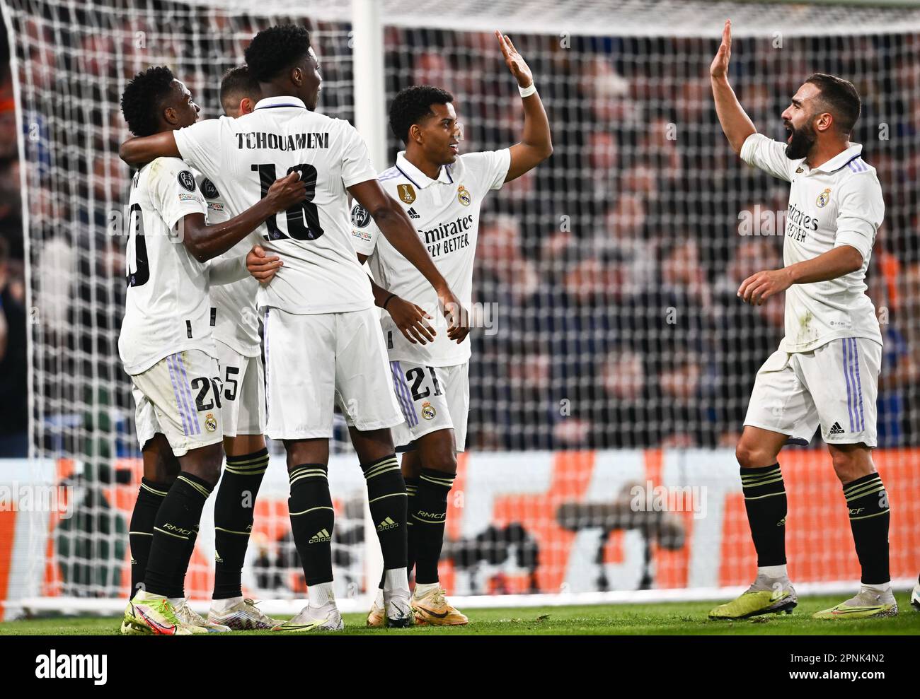 England, London -18 April 2023 - Rodrygo of Real Madrid celebrates with ...