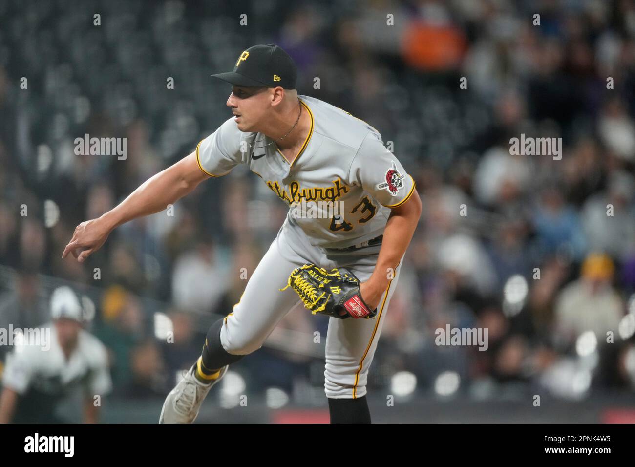 Pittsburgh Pirates relief pitcher Robert Stephenson (43) in the eighth ...