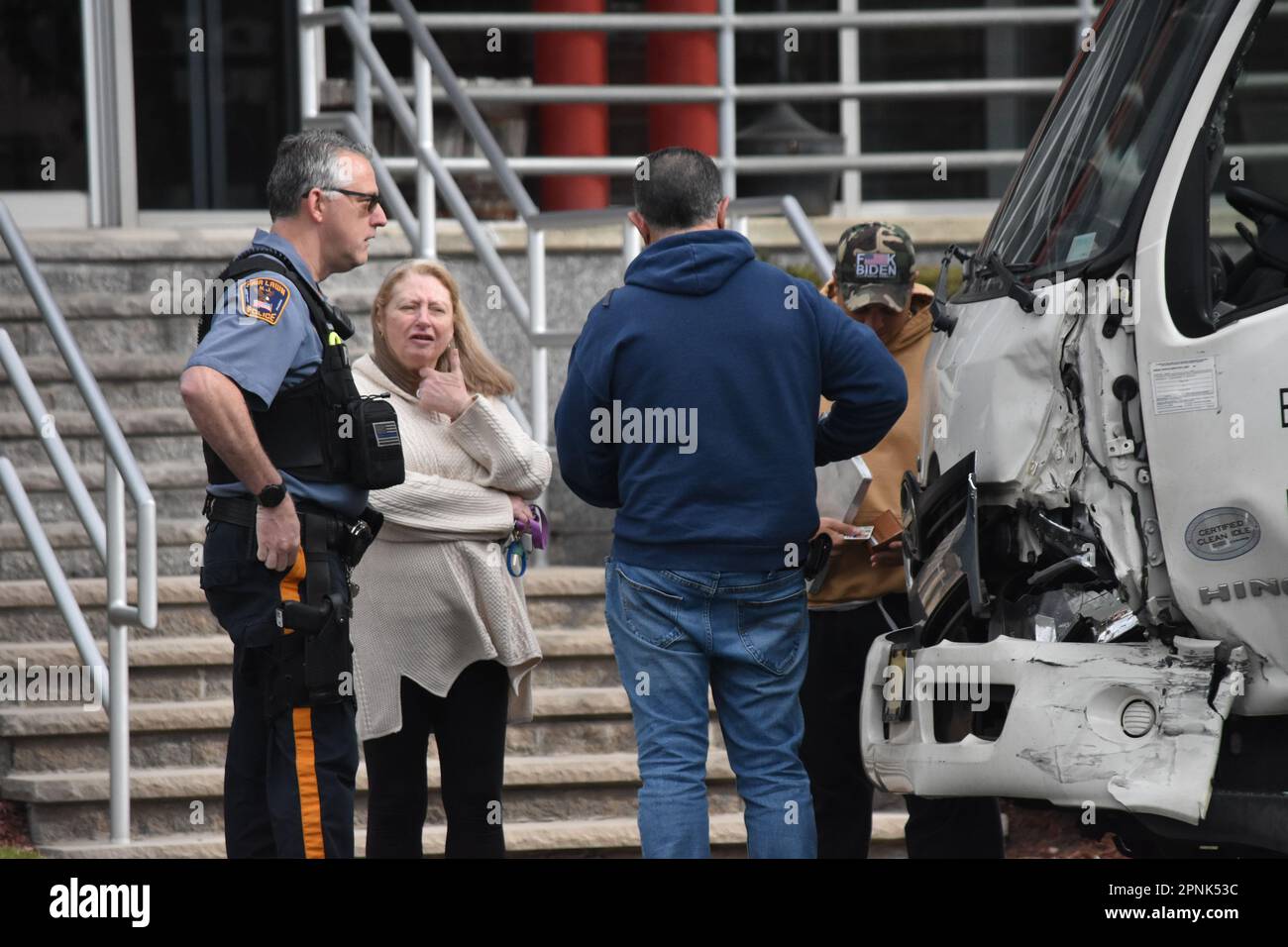Police box crash hi-res stock photography and images - Alamy