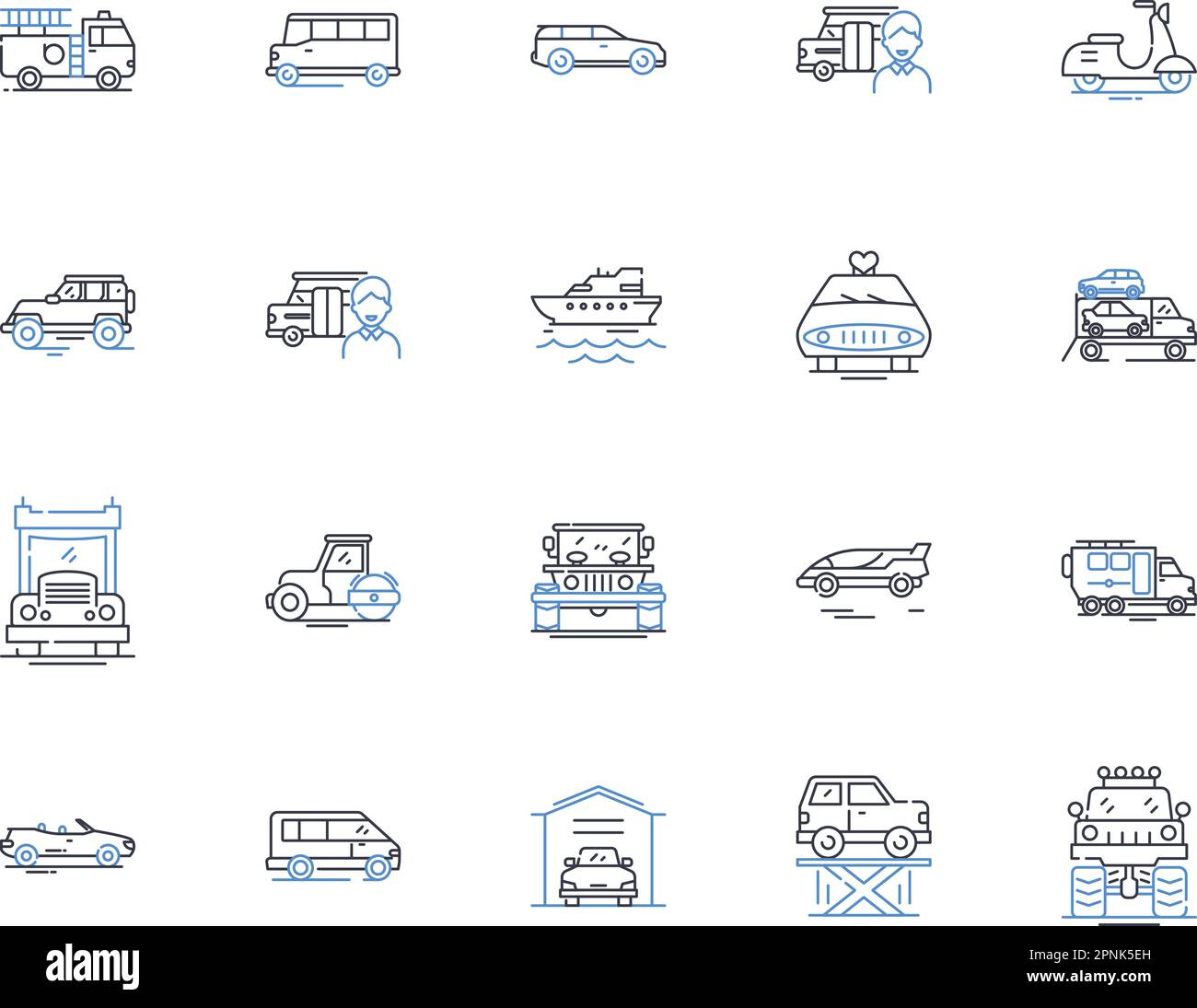 Carpooling line icons collection. Commute, Ride-share, Sharing, Carpool ...