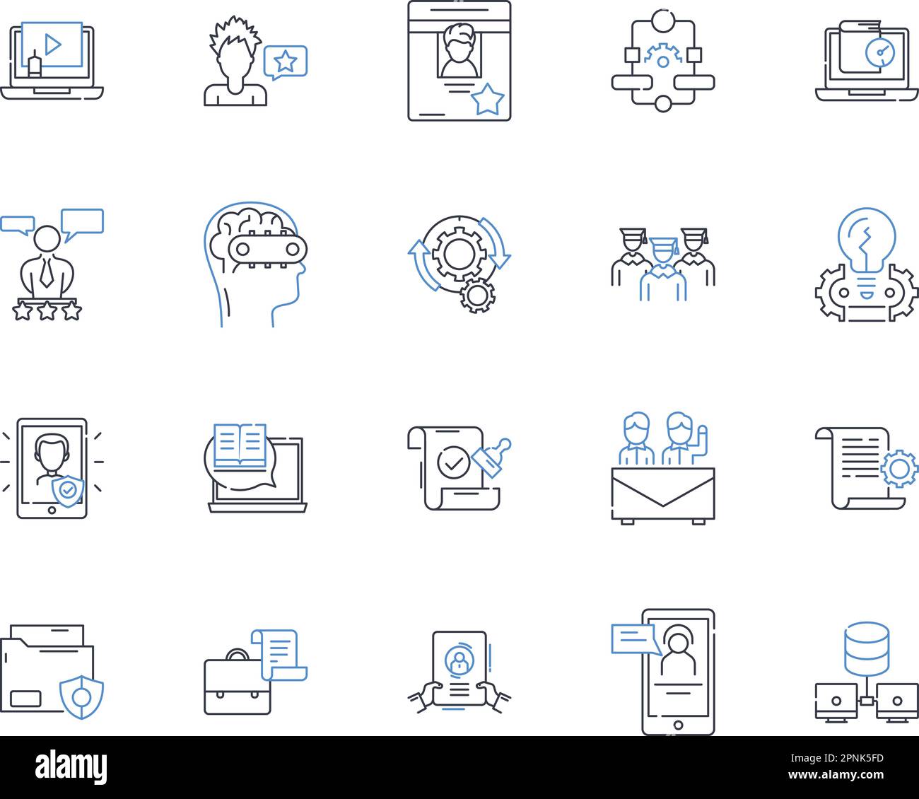 Press news line icons collection. Report, Breaking, Headline, Exclusive ...