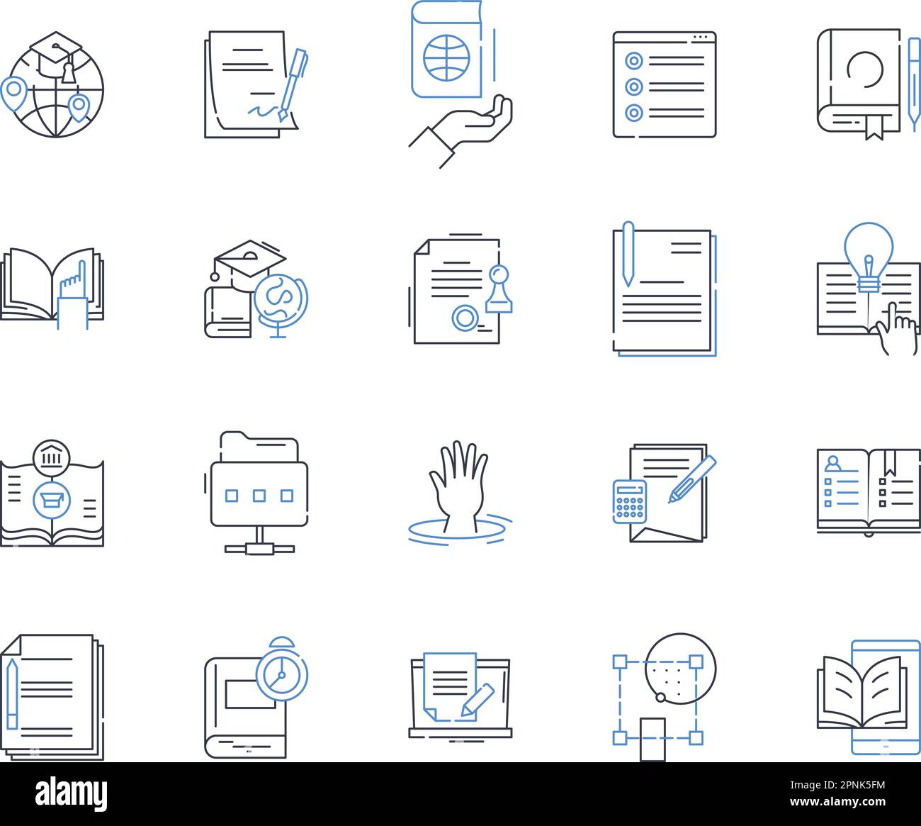 Upward mobility line icons collection. progression, advancement ...