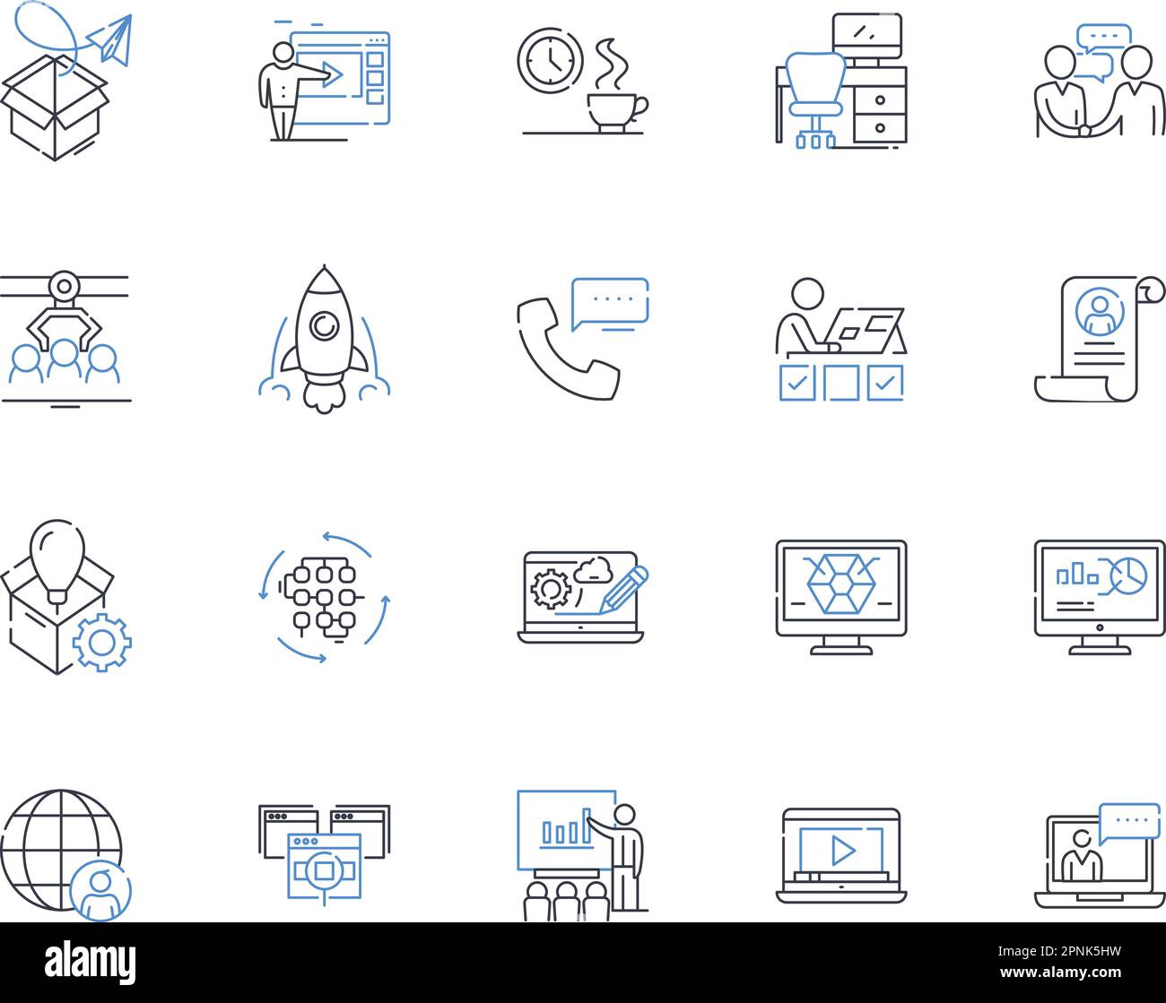 Establishment team line icons collection. Formation, Building ...
