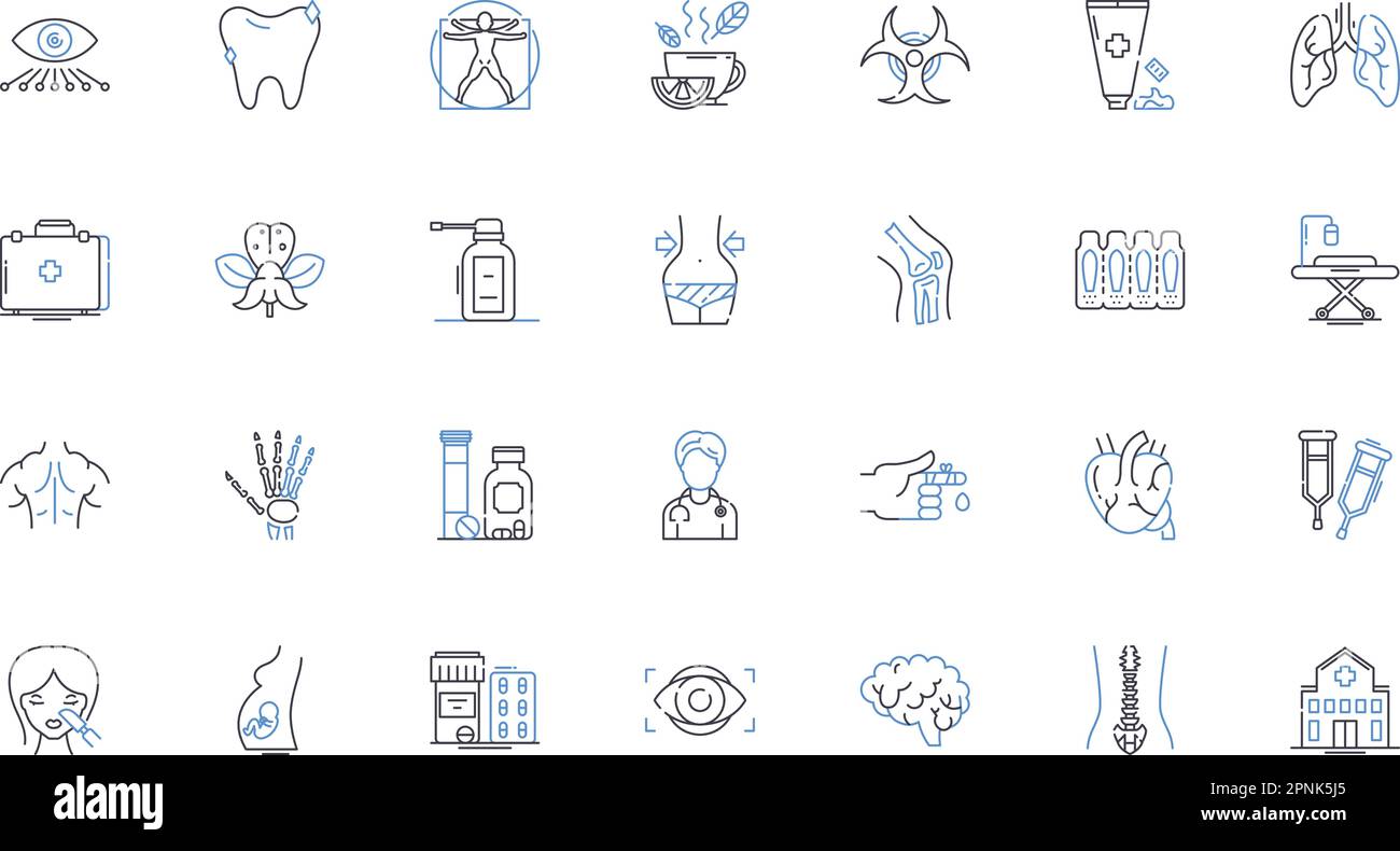 Health remedies line icons collection. Nutrition, Herbalism, Meditation ...