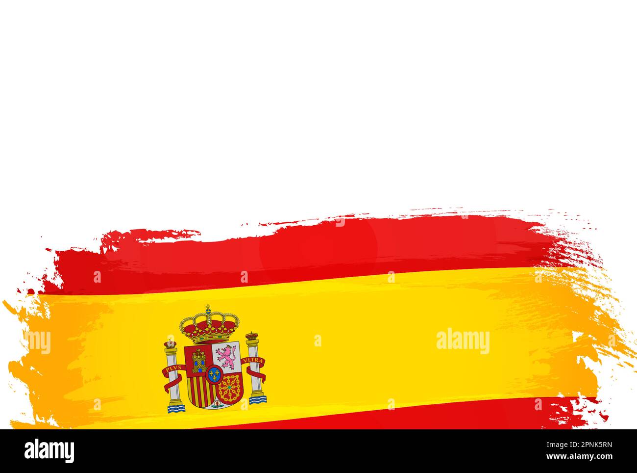 Spain grunge flag background. Spain flag made in textured brush stroke ...