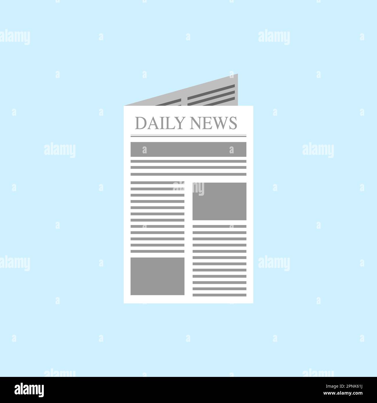 vector illustration of black and white newspaper layout in square format Stock Vector Image ...