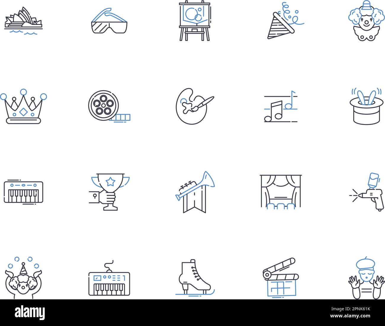Data Analytics Line Icons Collection Analysis Insights Visualization