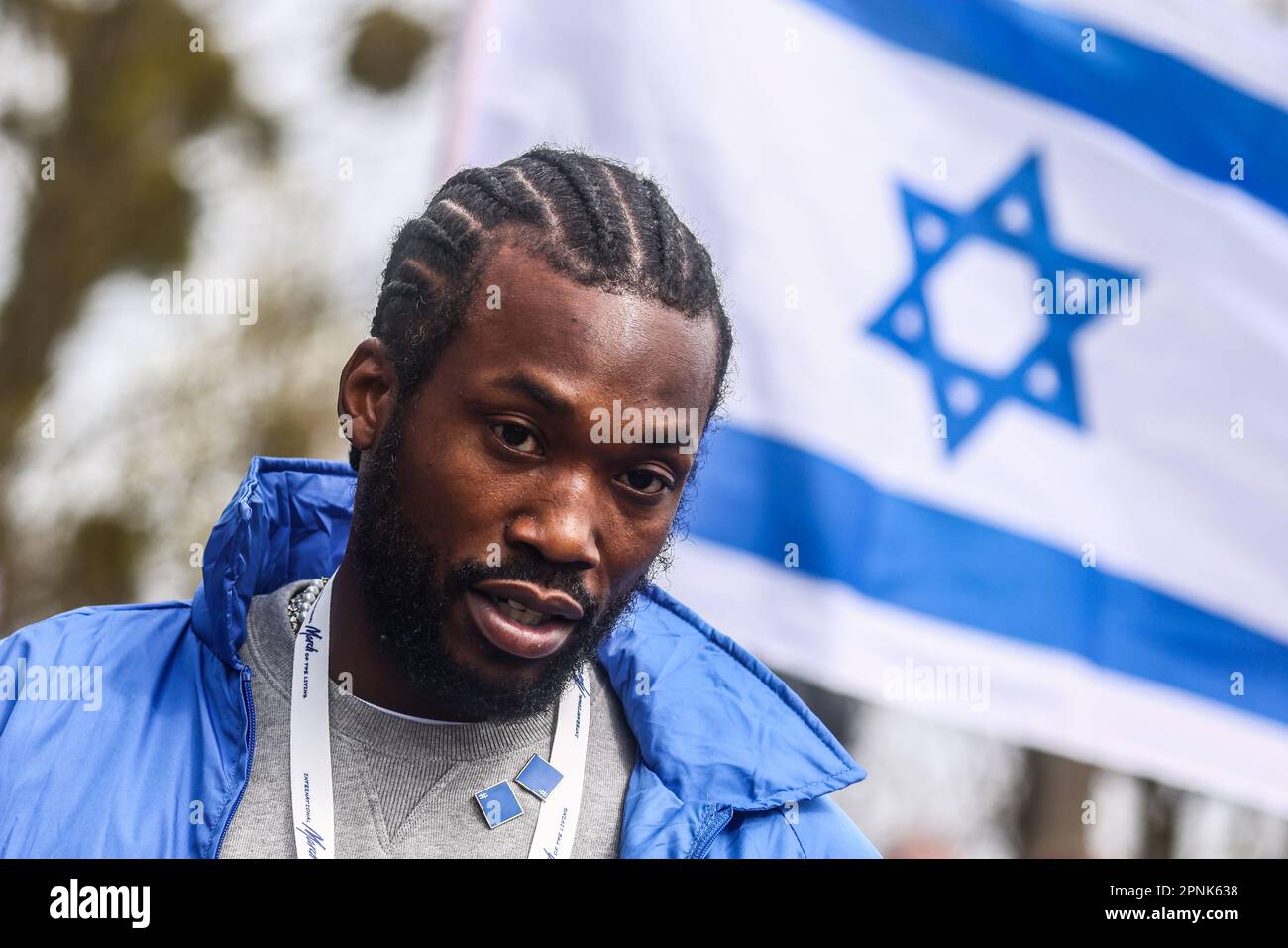 American rapper Meek Mill attends the 35th anniversary of ...