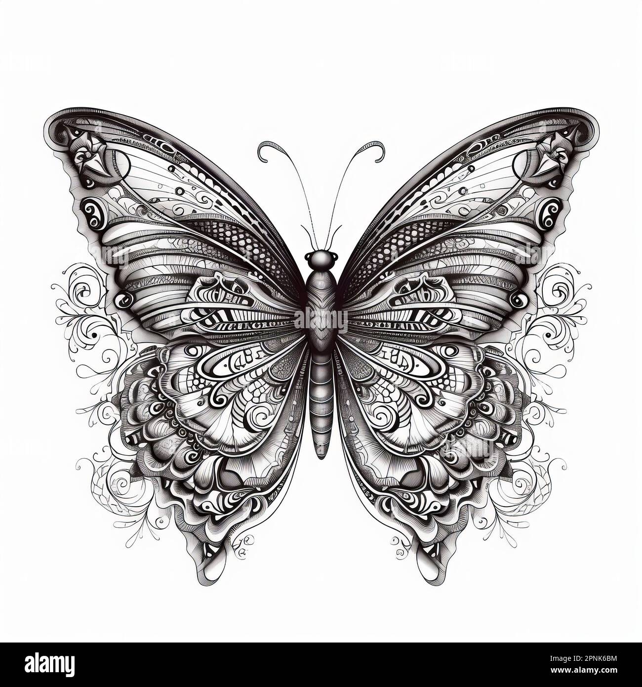 Monarch Butterfly Drawing Tattoo - 1000 F 575956749 ...