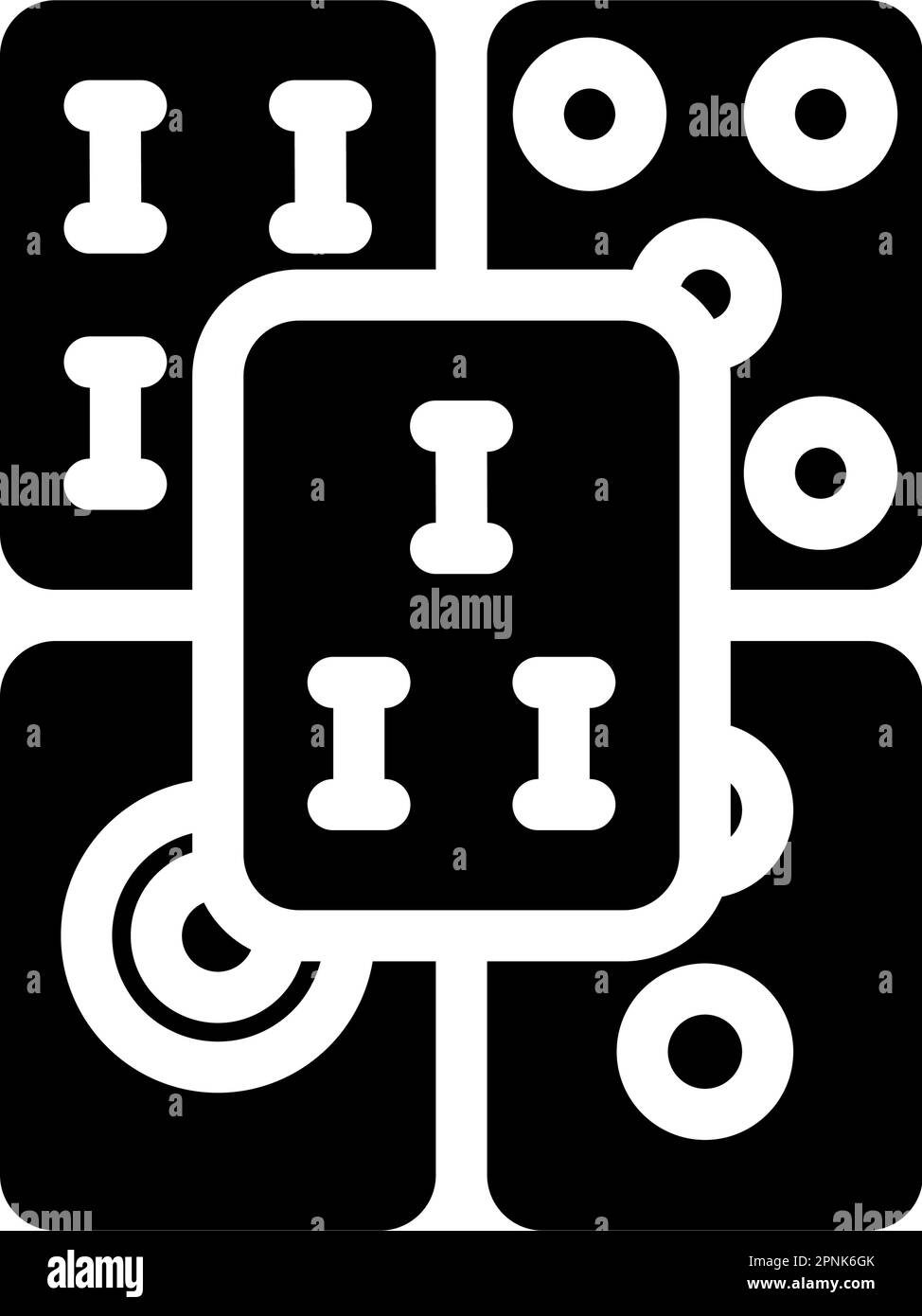 mahjong tiles board table glyph icon vector illustration Stock Vector ...