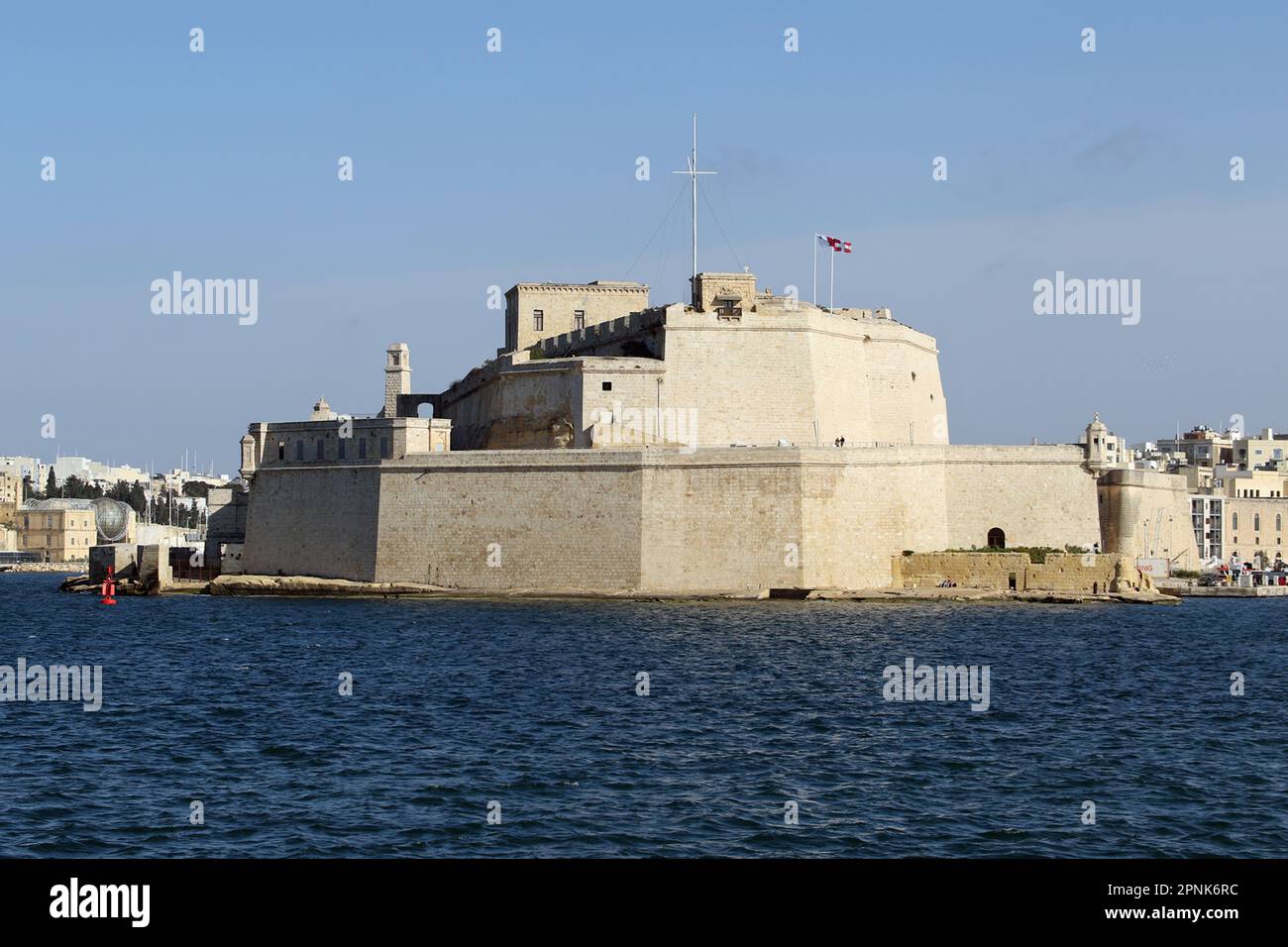 Historic church fortification in valletta hi-res stock photography and ...