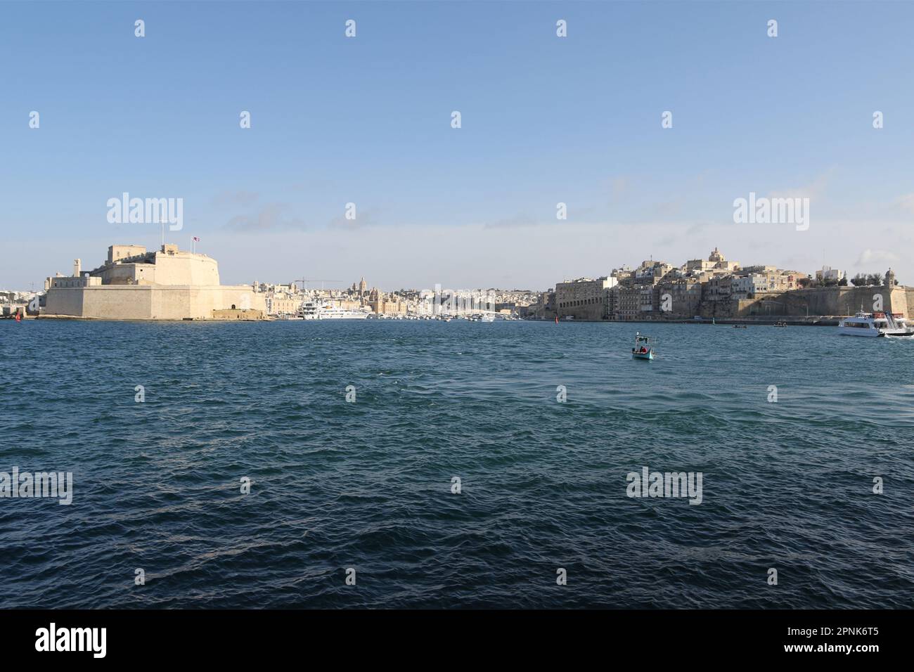 Historic church fortification in valletta hi-res stock photography and ...
