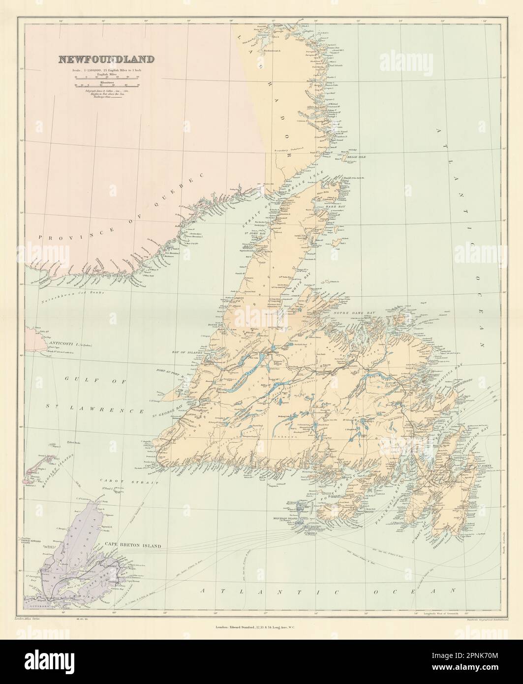 Newfoundland and labrador map hi-res stock photography and images - Alamy