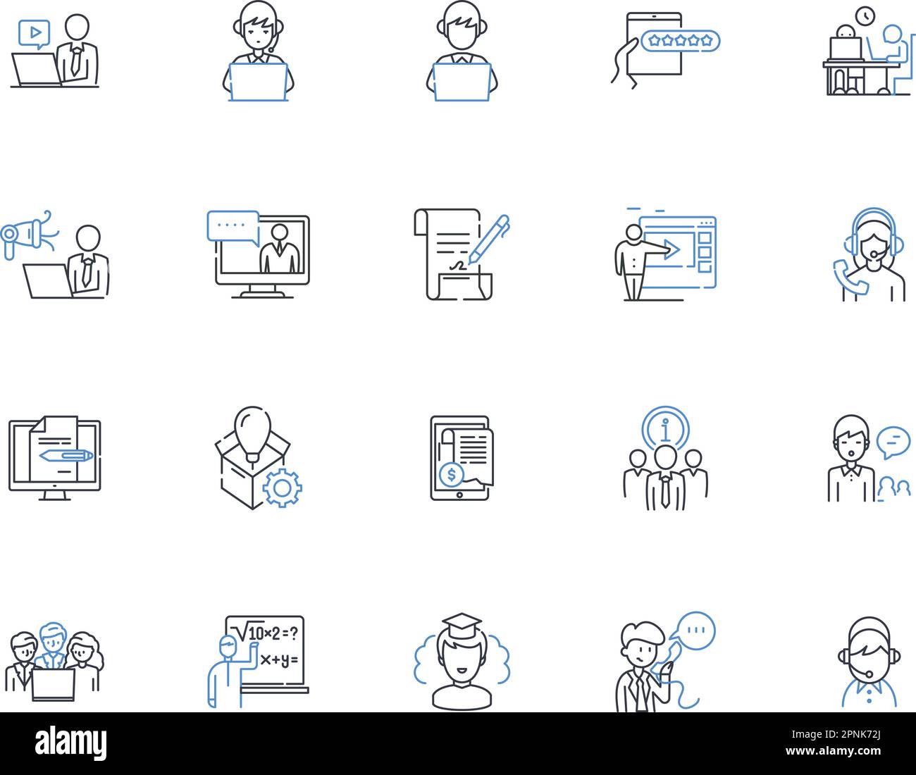 Trainer line icons collection. Fitness, Exercise, Strength, Discipline ...