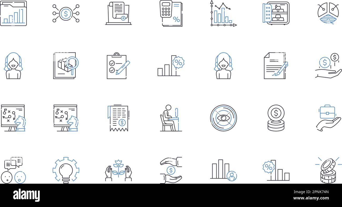 Capital Allocation Outline Icons Collection Prioritization Optimization Appropriation