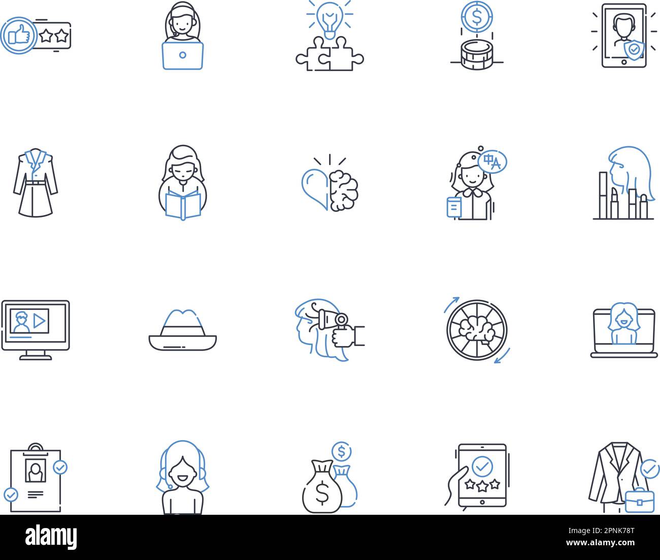 Principal Operator line icons collection. Leader, Executive, Manager, Director, CEO, Boss ...