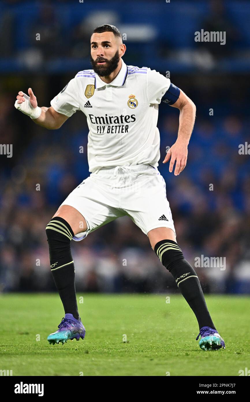 England, London -18 April 2023 - Karim Benzema of Real Madrid during ...