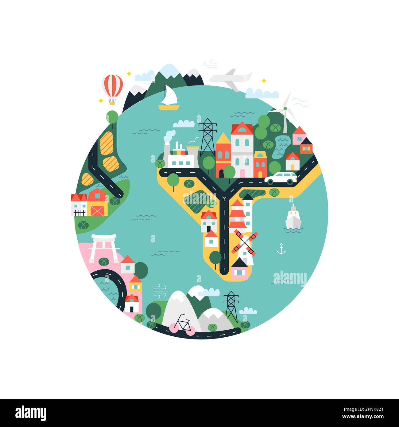 Plane wave Stock Vector Images - Alamy