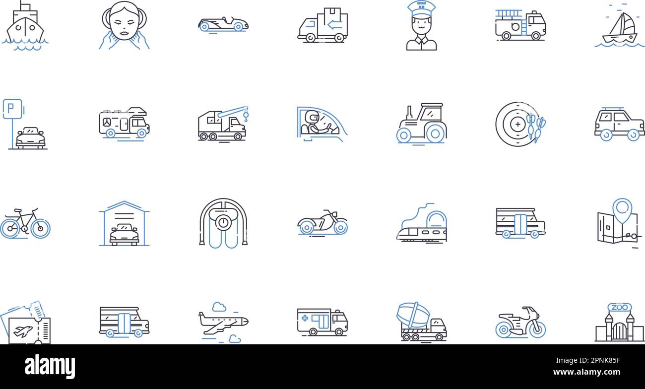 Transit line icons collection. Commute, Transit-oriented, Mass-transit ... Transit line icons collection. Commute, Transit-oriented, Mass-transit ...