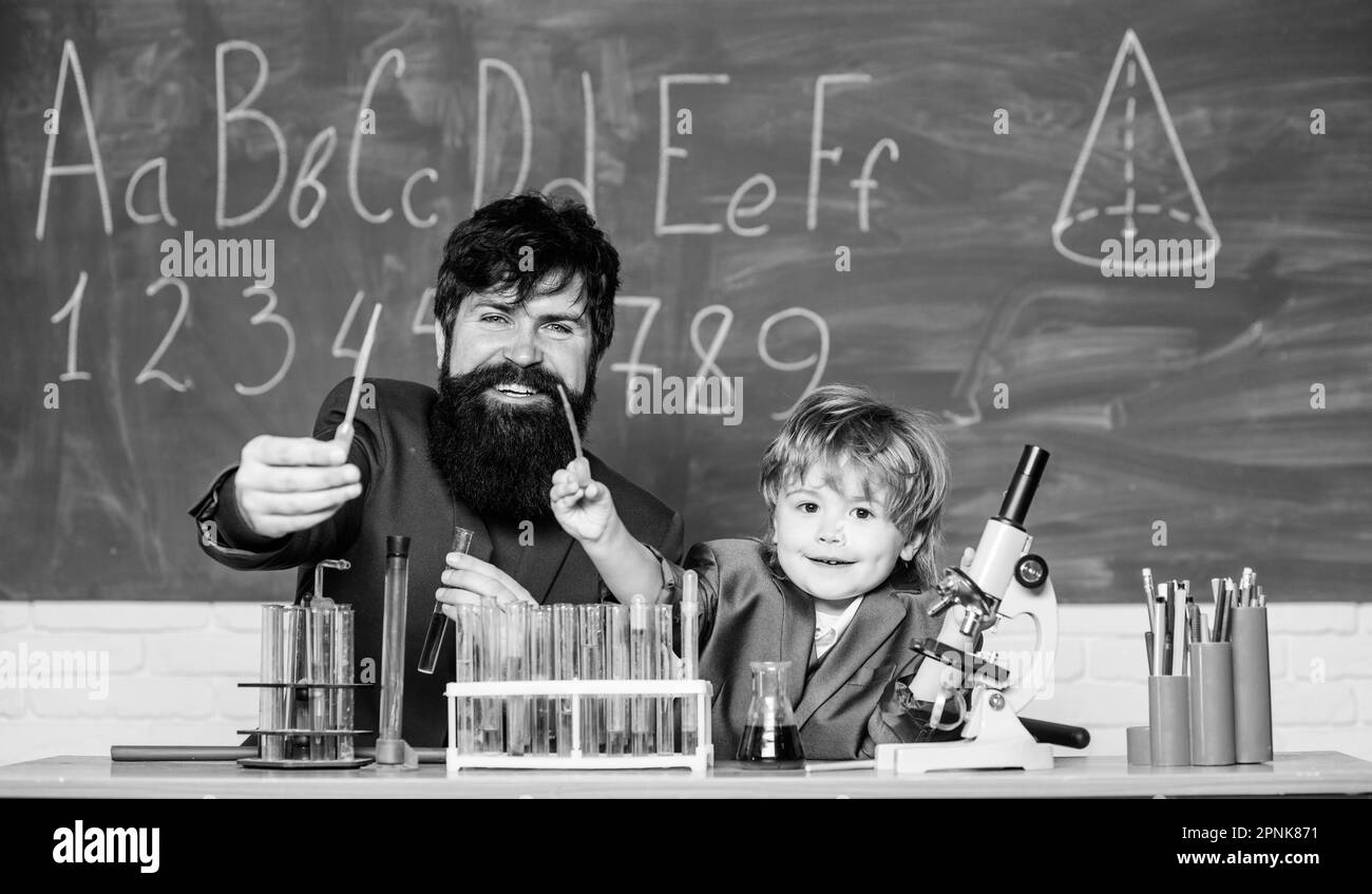 laboratory research and development. Chemistry beaker experiment ...