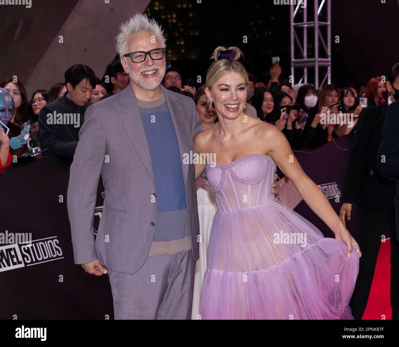 Seoul, South Korea. 19th Apr, 2023. (L to R) James Gunn and Jennifer ...