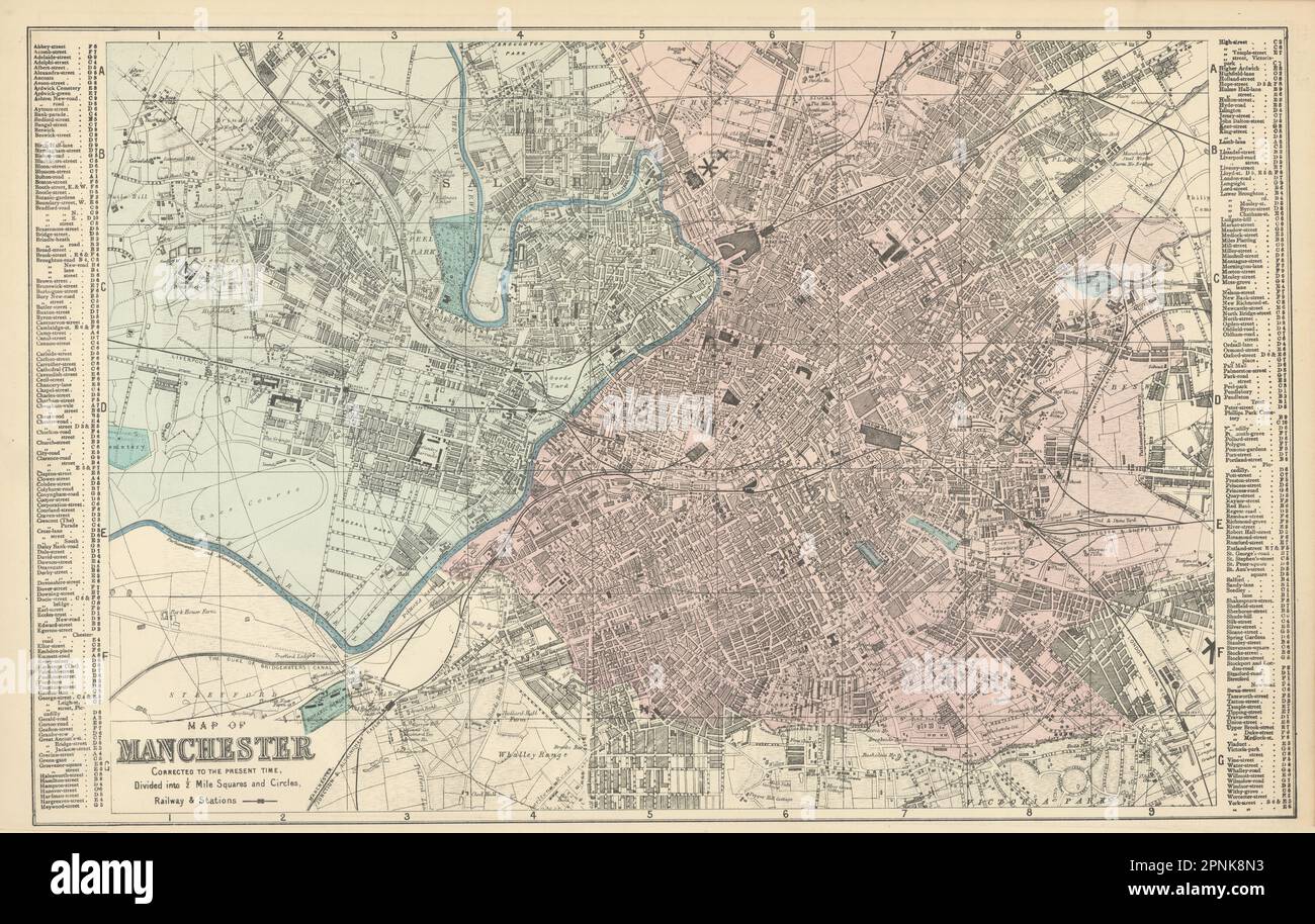 Old trafford map hi-res stock photography and images - Alamy