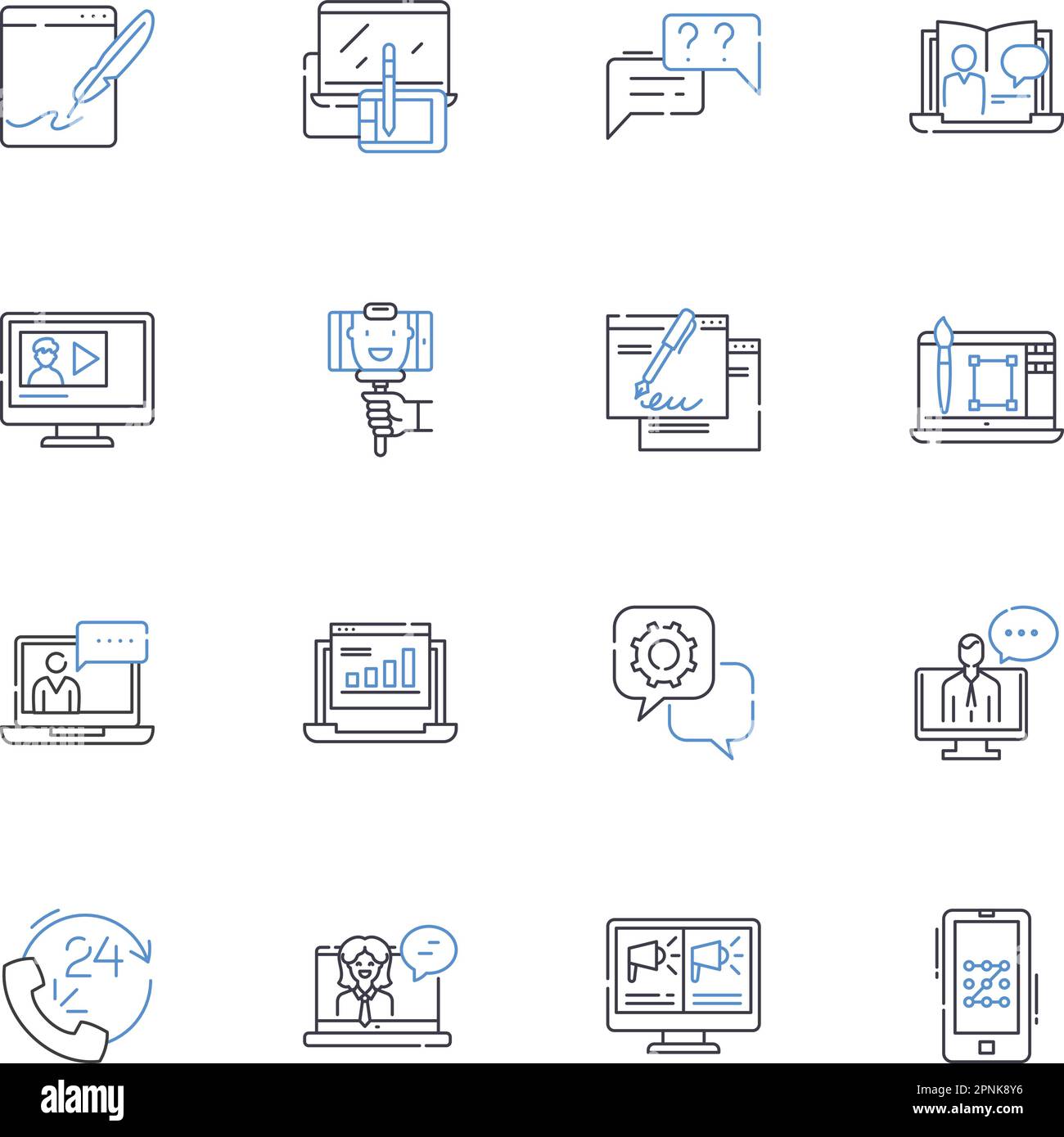 Recipient line icons collection. Mother, Father, Brother, Sister, Aunt ...