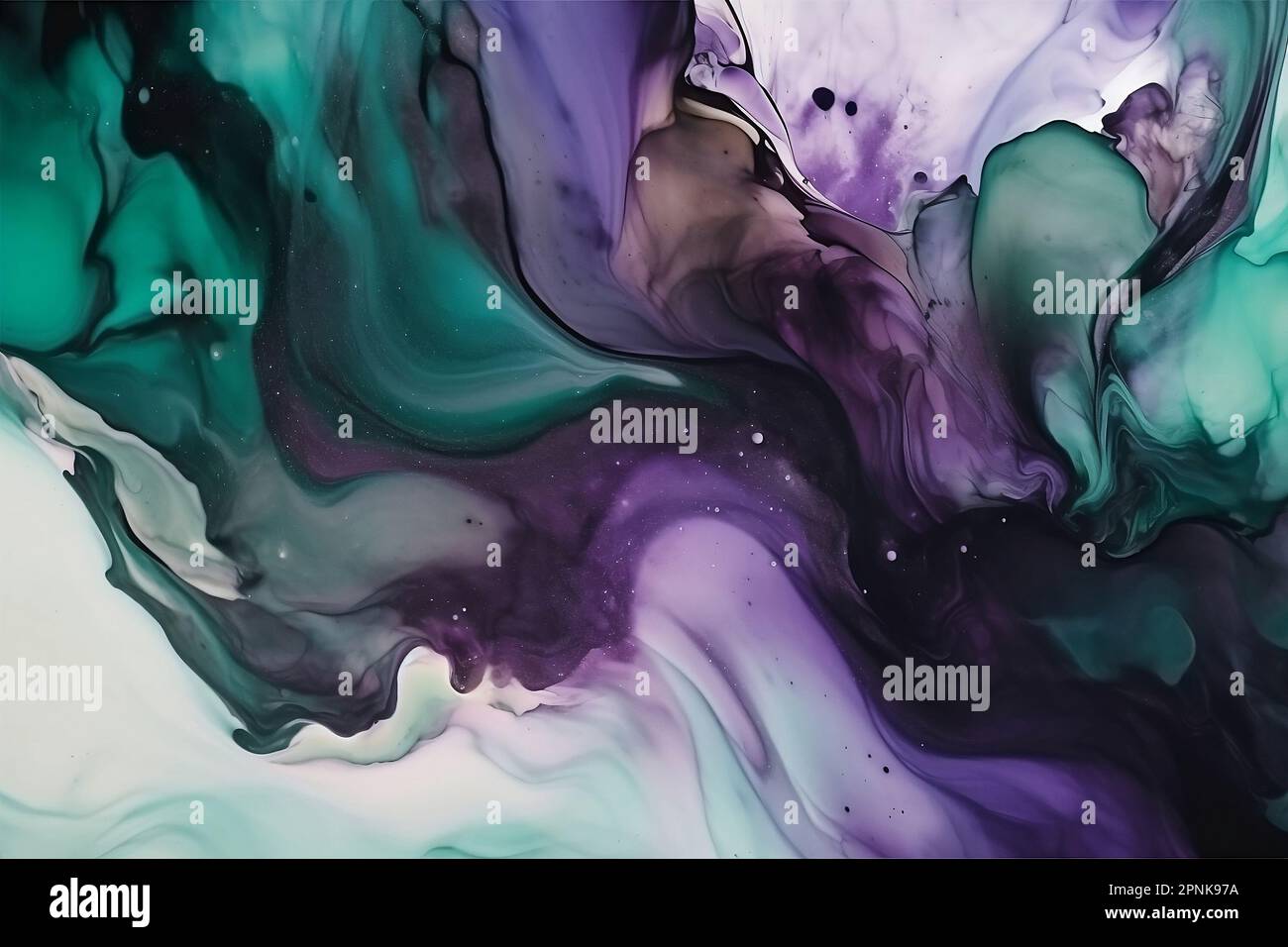 Abstract purple, blue, black and white alcohol ink art background Stock ...