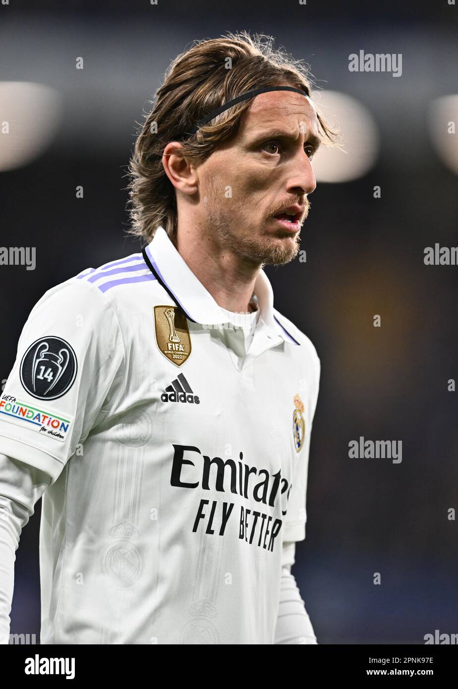 England, London -18 April 2023 - Luka Modric of Real Madrid looks on ...