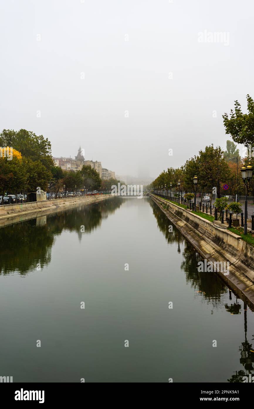 Bridge over Dambovita River. Cityscape Bucharest, Romania, 2023 Stock ...
