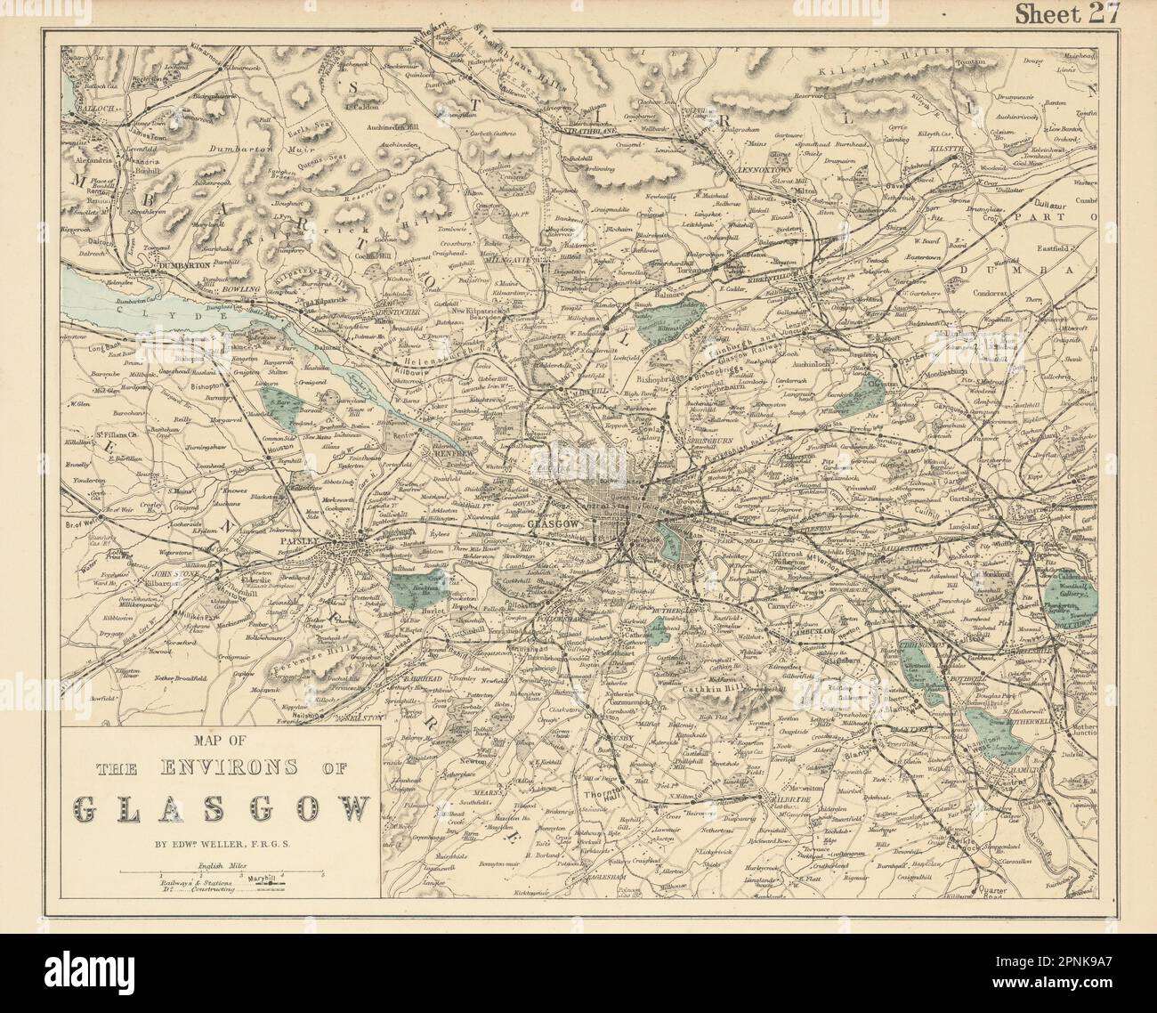 Map of paisley hi-res stock photography and images - Alamy