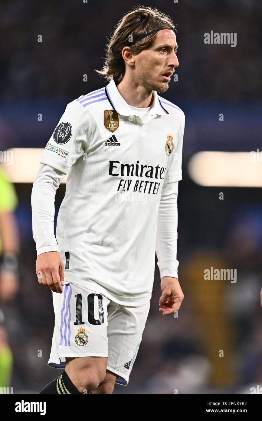 England, London -18 April 2023 - Luka Modric of Real Madrid looks on ...