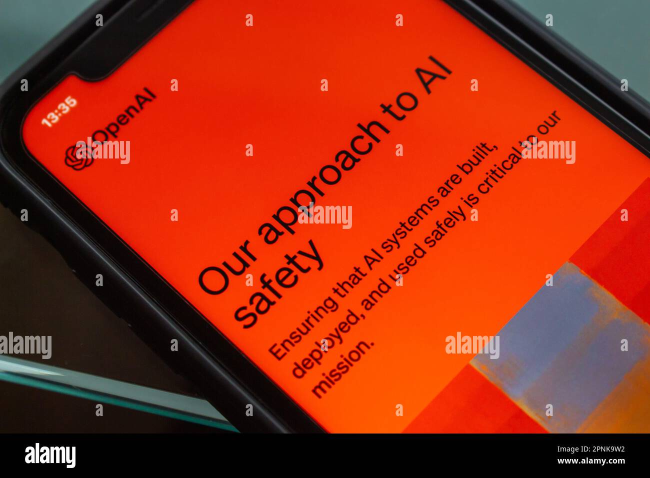 “Our approach to AI safety” article seen in an OpenAI website on an ... “Our approach to AI safety” article seen in an OpenAI website on an ...
