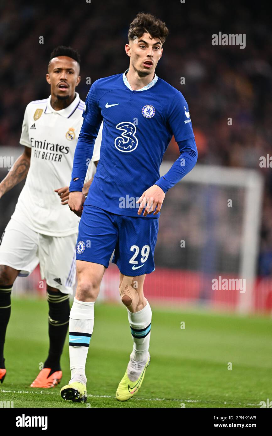 England, London -18 April 2023 - Kai Havertz of Chelsea FC during the ...