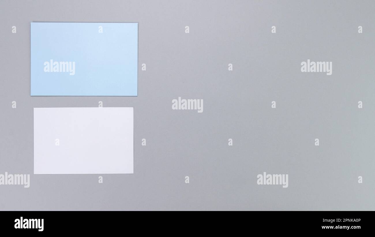 Template composition with blank photo cards, gift cards, photo frame ...