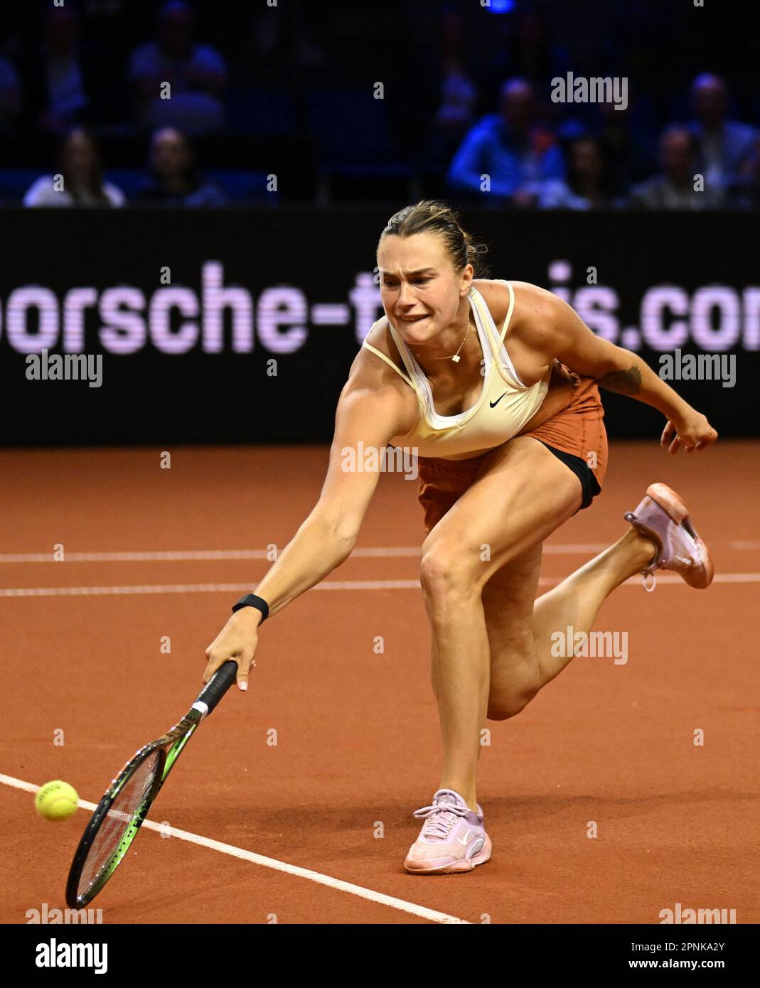 Stuttgart, Germany. 19th Apr, 2023. Tennis: WTA Tour - Stuttgart, singles, women, 2nd round at ...