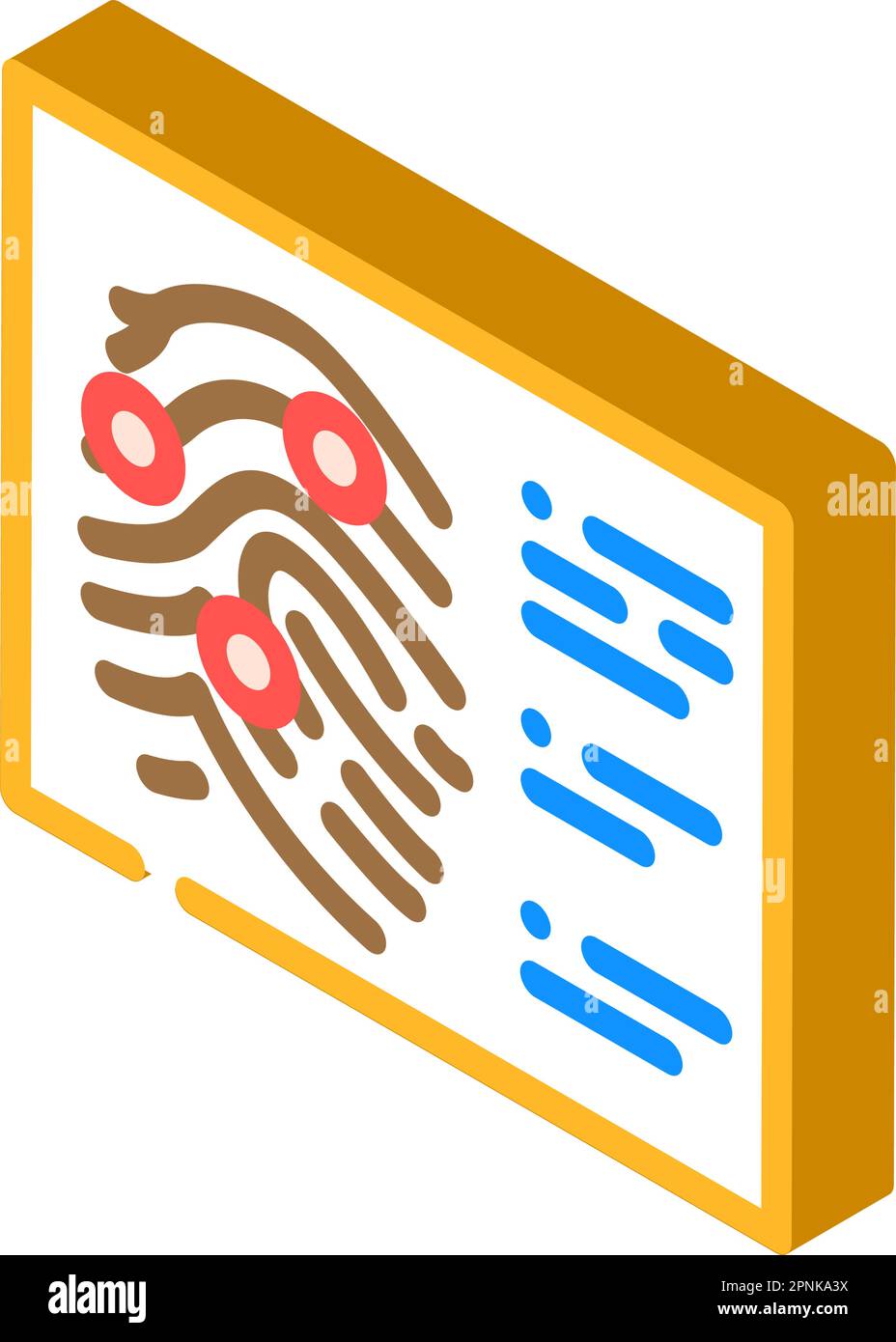 Fingerprint Crime Isometric Icon Vector Illustration Stock Vector Image
