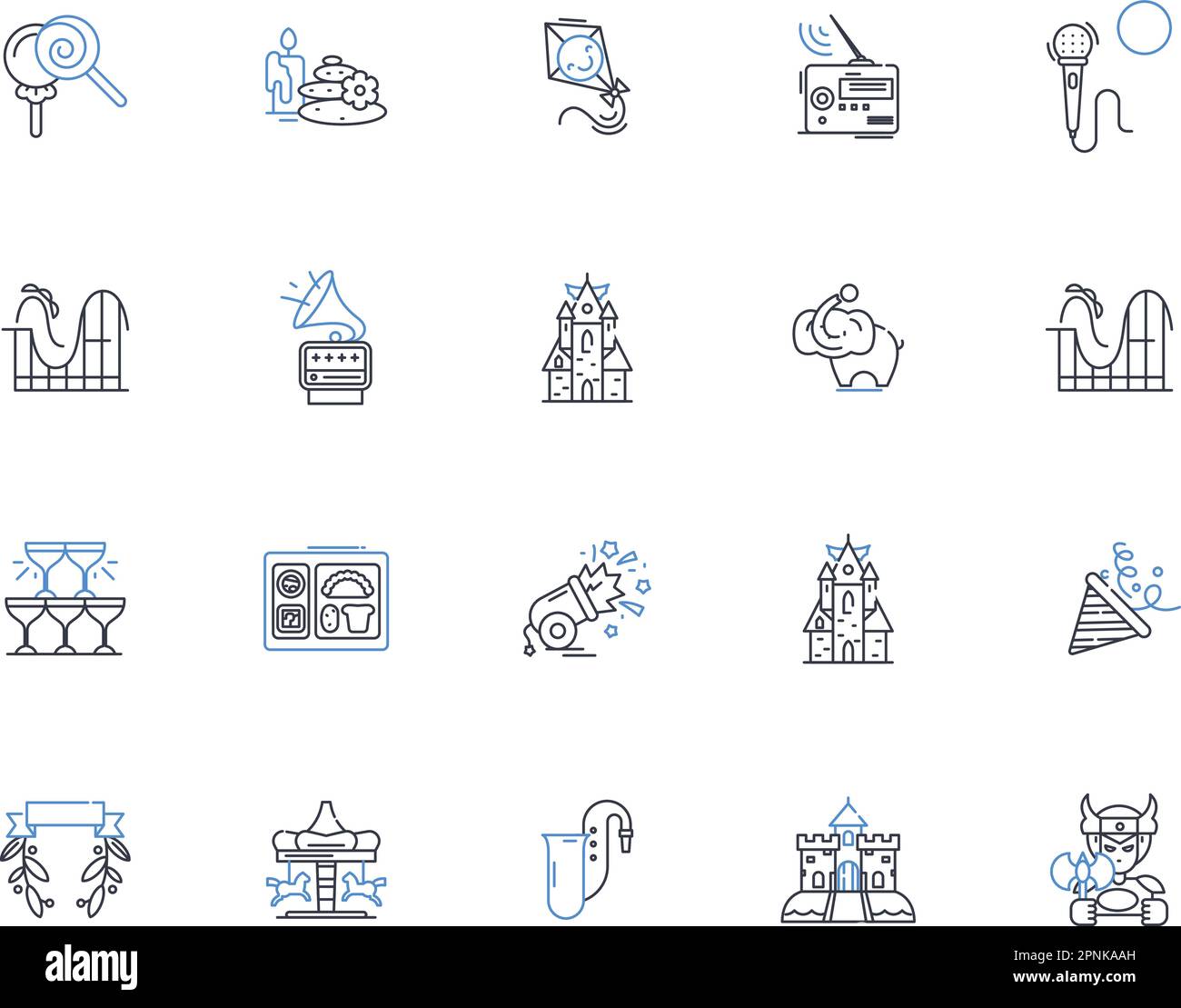 Gala line icons collection. Glamorous, Extravagant, Celebrity ...