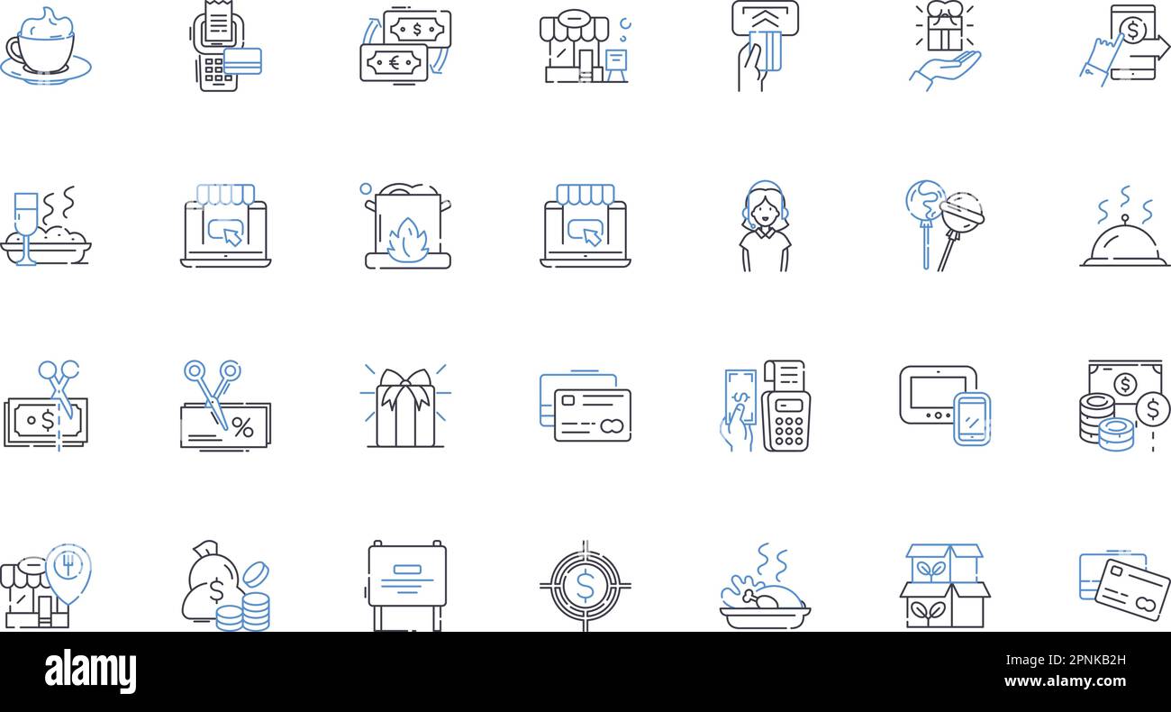 Mini-mart line icons collection. Convenience, Snacks, Beverages, Quick ...