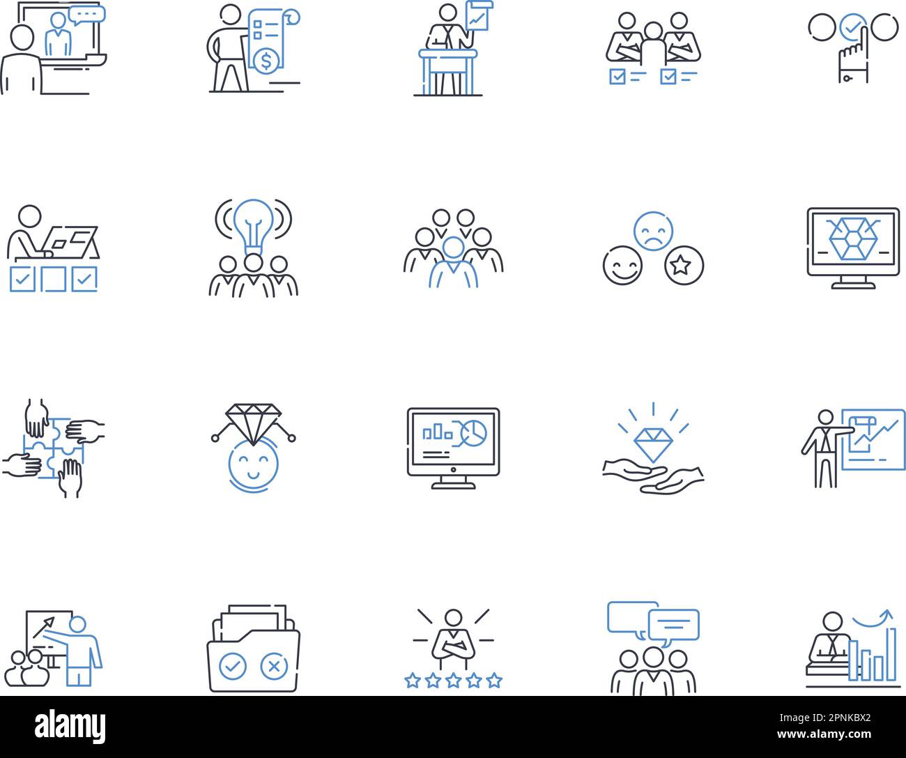 Administrative supervision line icons collection. Oversight, Management ... Administrative supervision line icons collection. Oversight, Management ...