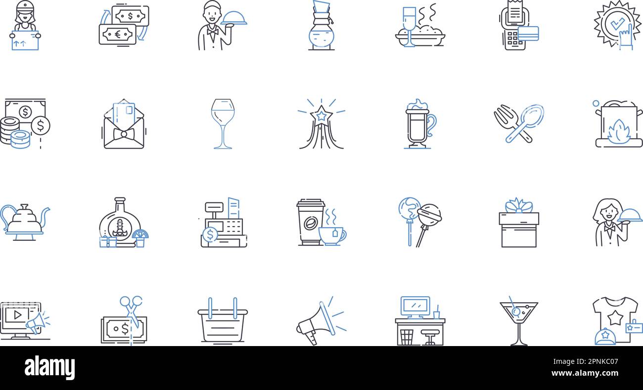 Diner line icons collection. Greasy, Comforting, Classic, Nostalgic ...