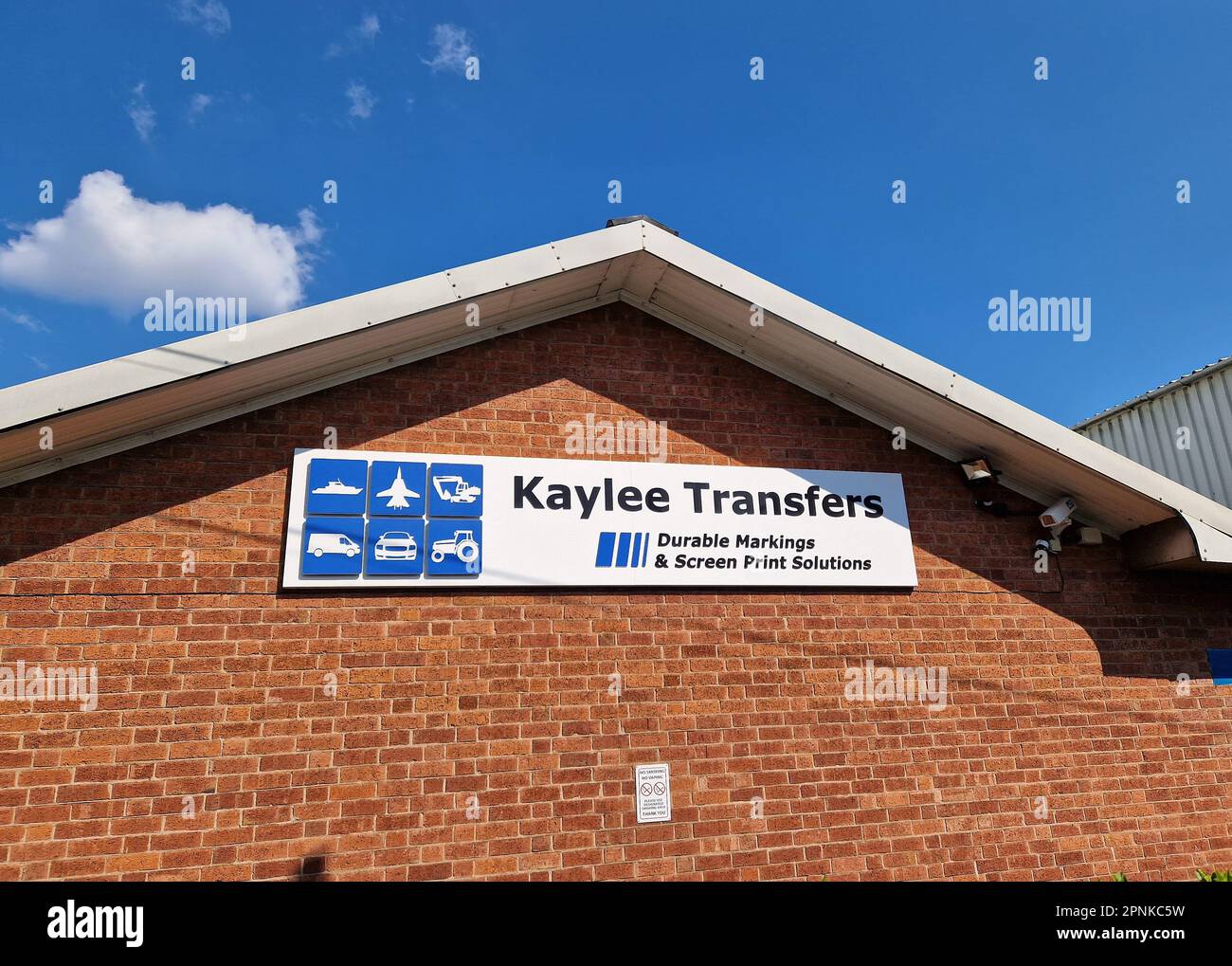 Graphics transfers company example Stock Photo - Alamy