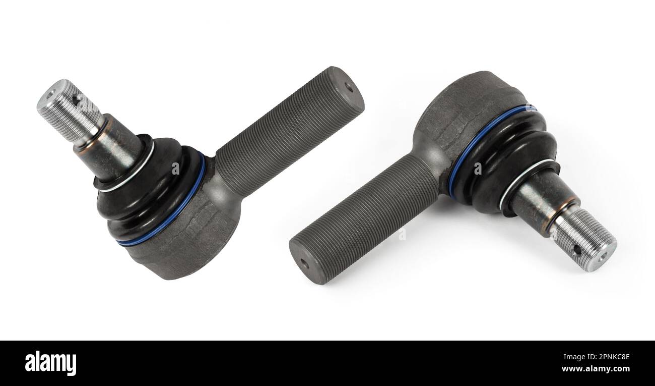 Tie rod end, tie rod end isolated on white background. Auto parts ...