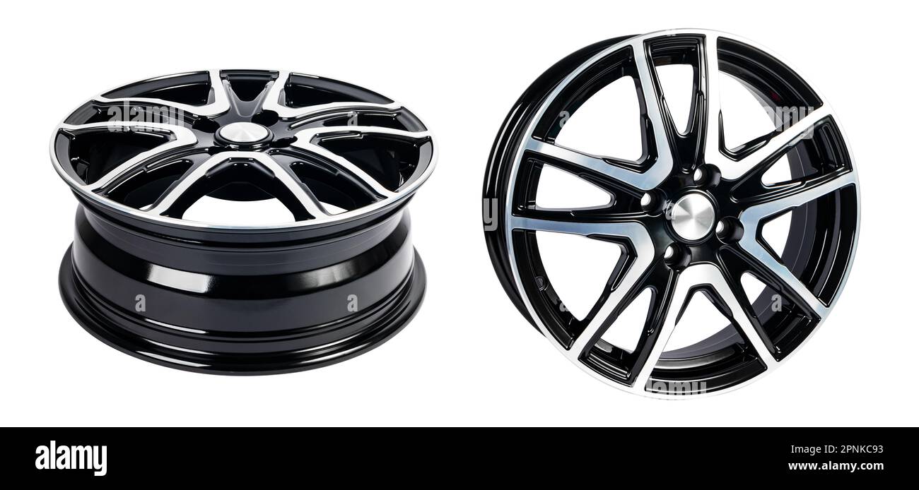 Сast wheel disc isolated on a white background. Black car disc Stock ...