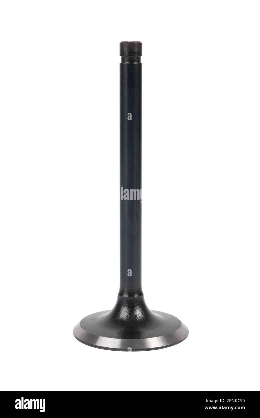 Engine valve isolated on white background. Valve of the engine metal on ...