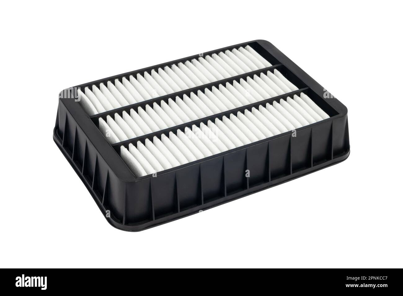 New car air filter element. Car engine air filter isolated on white ... New car air filter element. Car engine air filter isolated on white ...