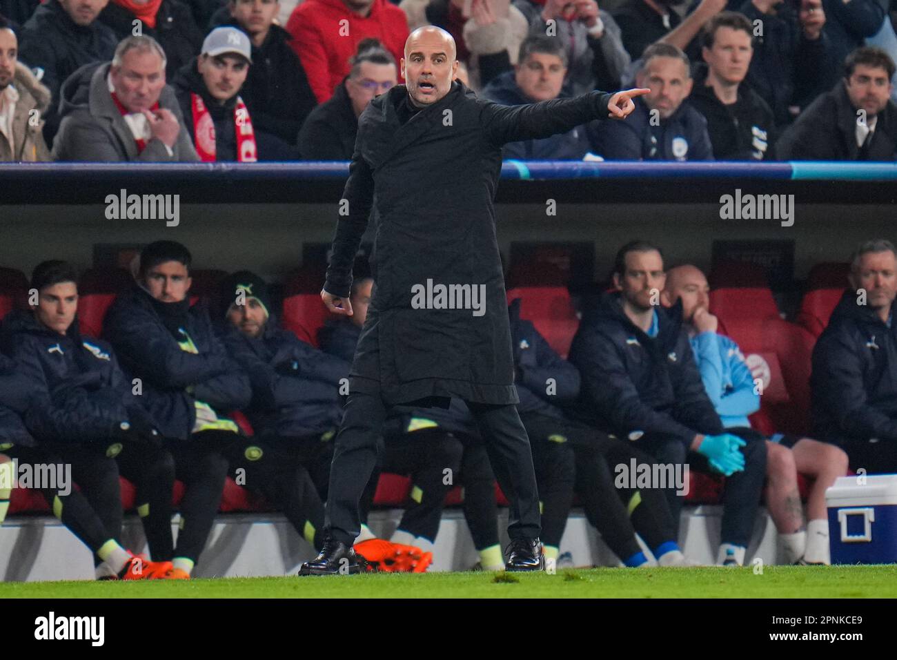 Munich, Germany. 19th Apr, 2023. MUNICH, GERMANY - APRIL 19: Coach Pep ...